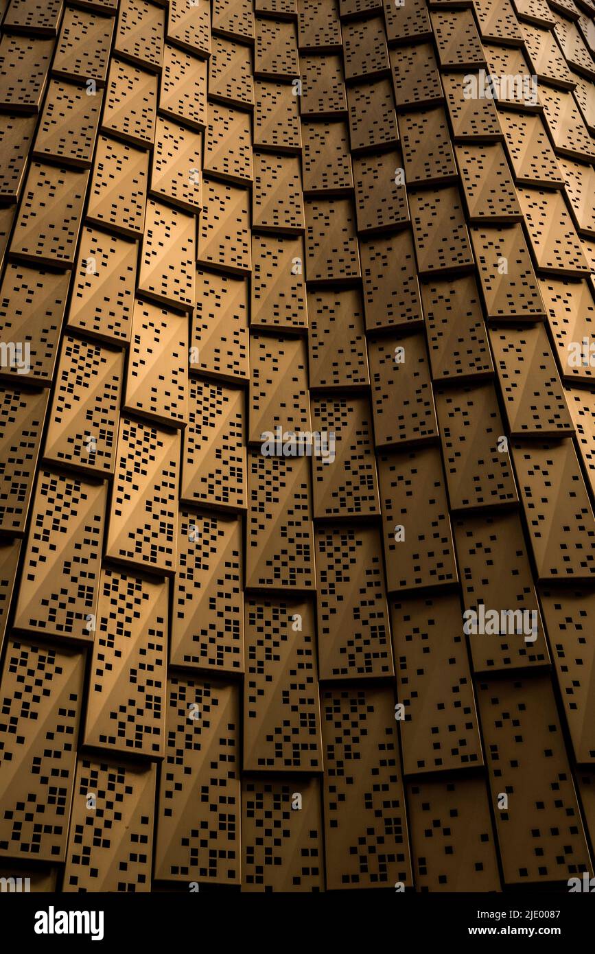 3 Broadgate, London. Contemporary design space clad in perforated ...