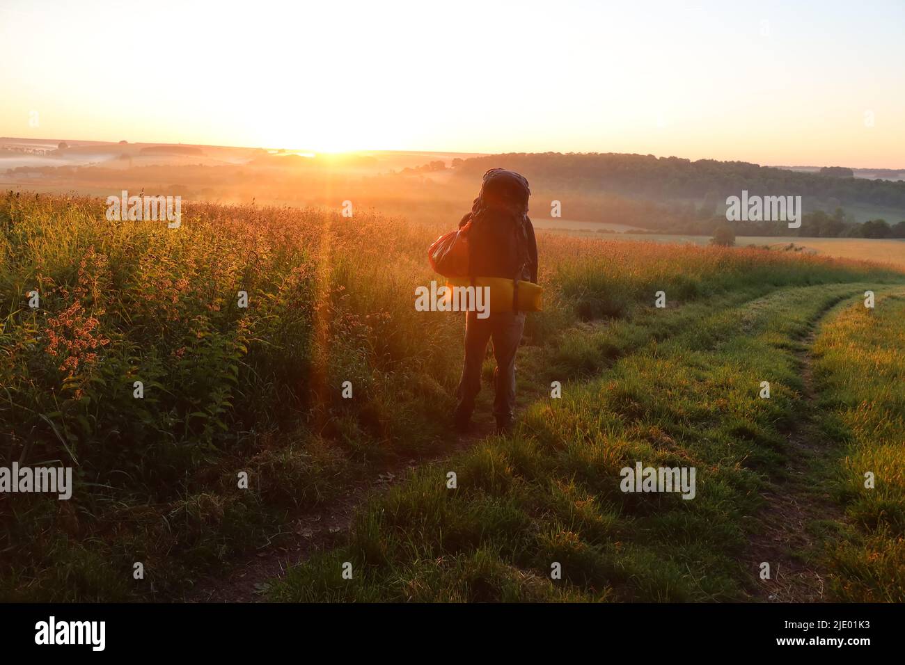 Wessex ridgeway. Edge of Salisbury Plain. chalk plateau. Wiltshire ...