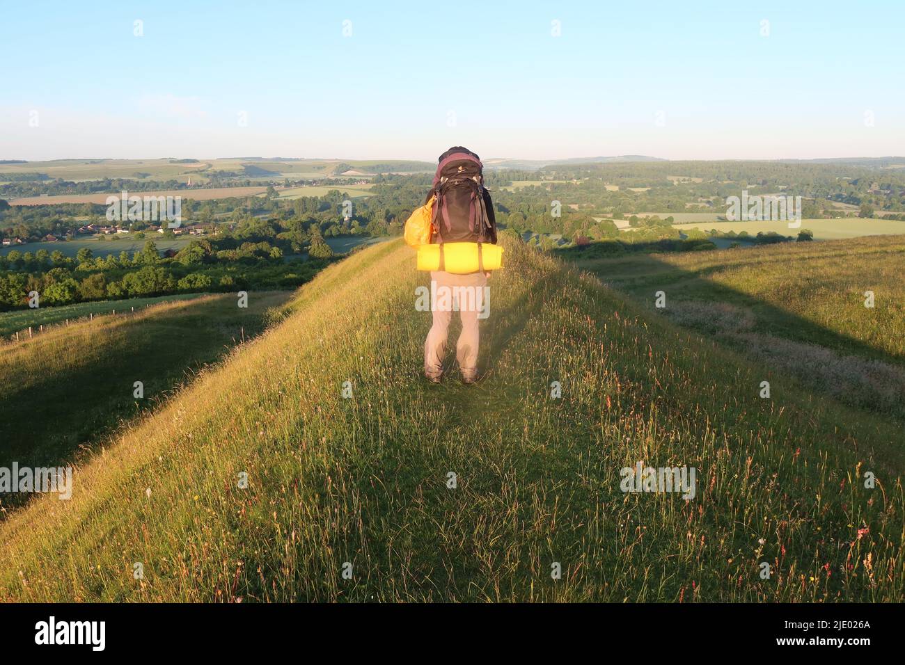 Wessex ridgeway. Edge of Salisbury Plain. chalk plateau. Wiltshire ...