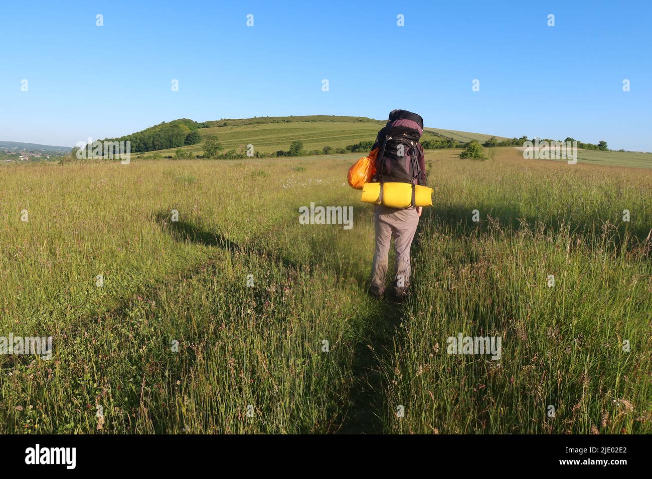 Wessex ridgeway. Edge of Salisbury Plain. chalk plateau. Wiltshire ...