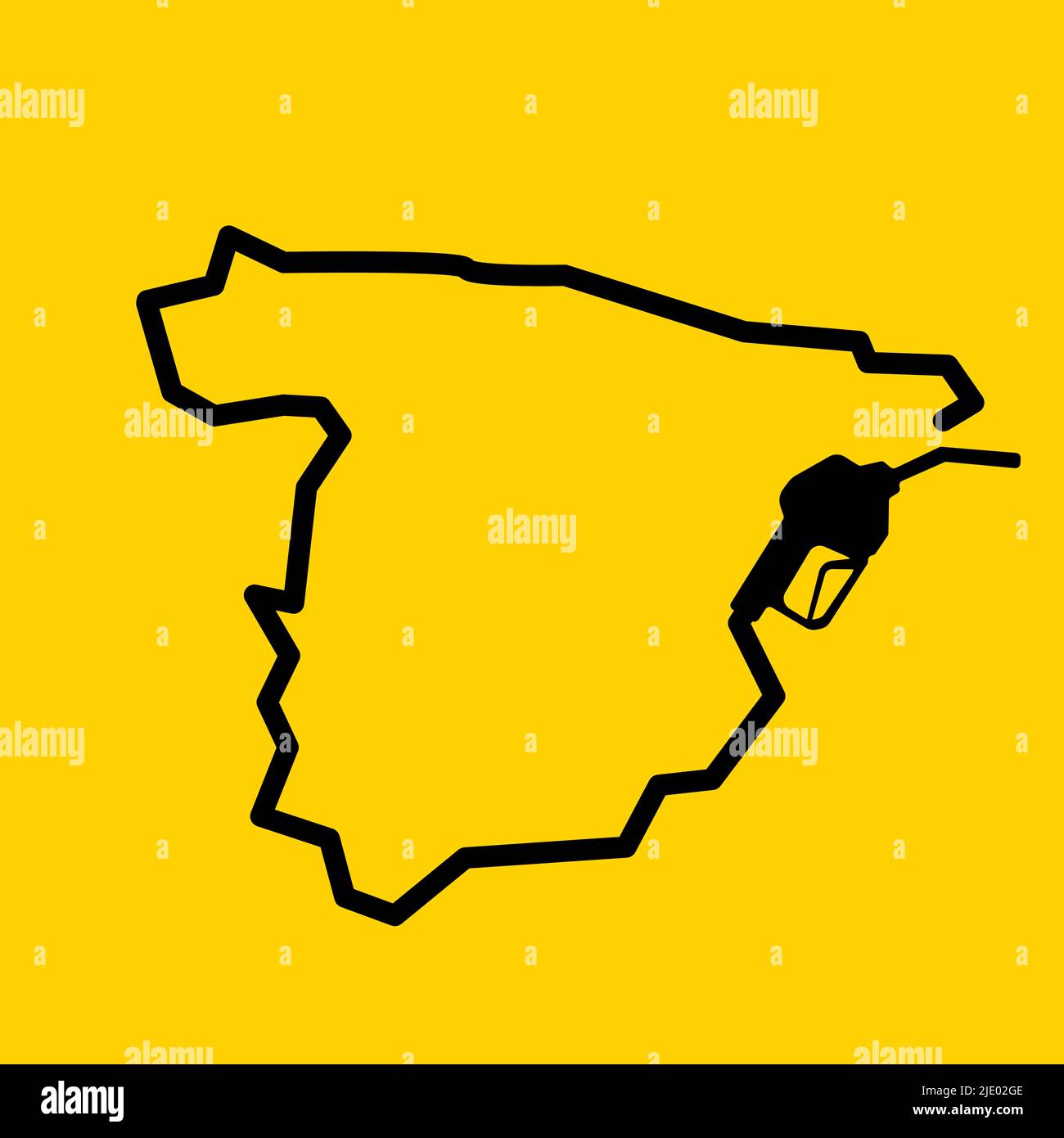 Outline map of spain made from a petrol gas pump Stock Vector Image ...