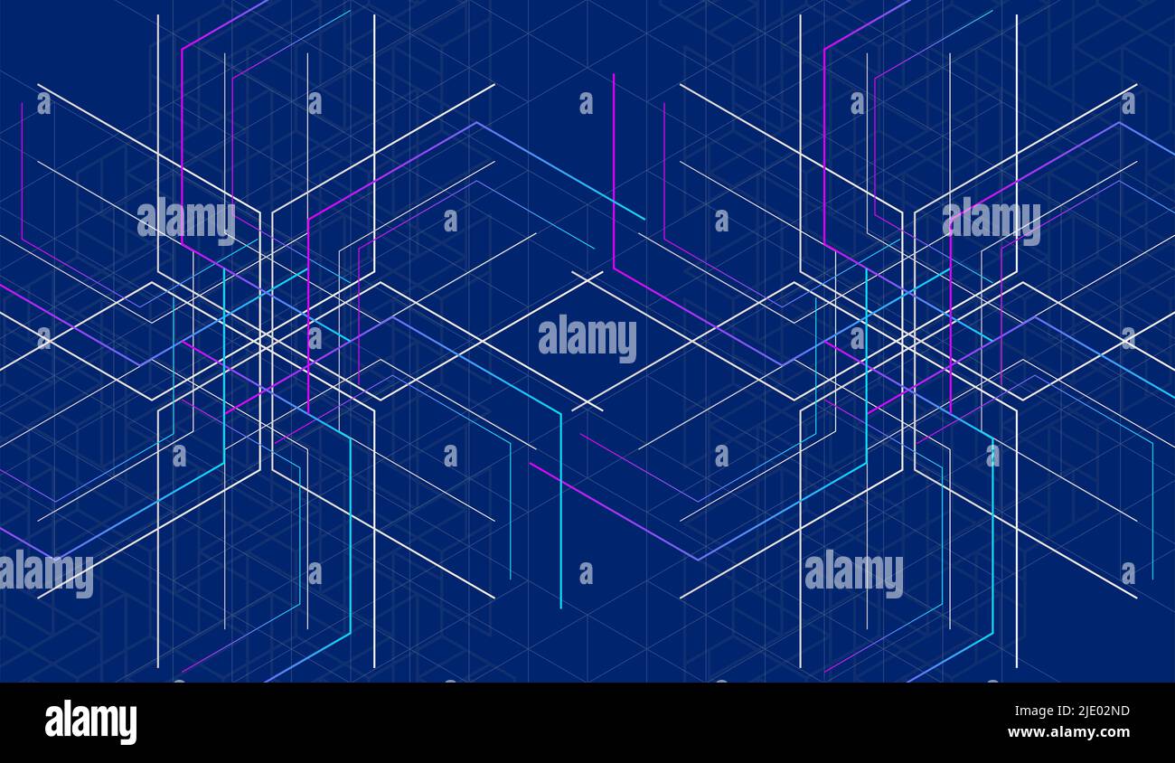 Navy blue hexagon background hi-res stock photography and images - Alamy