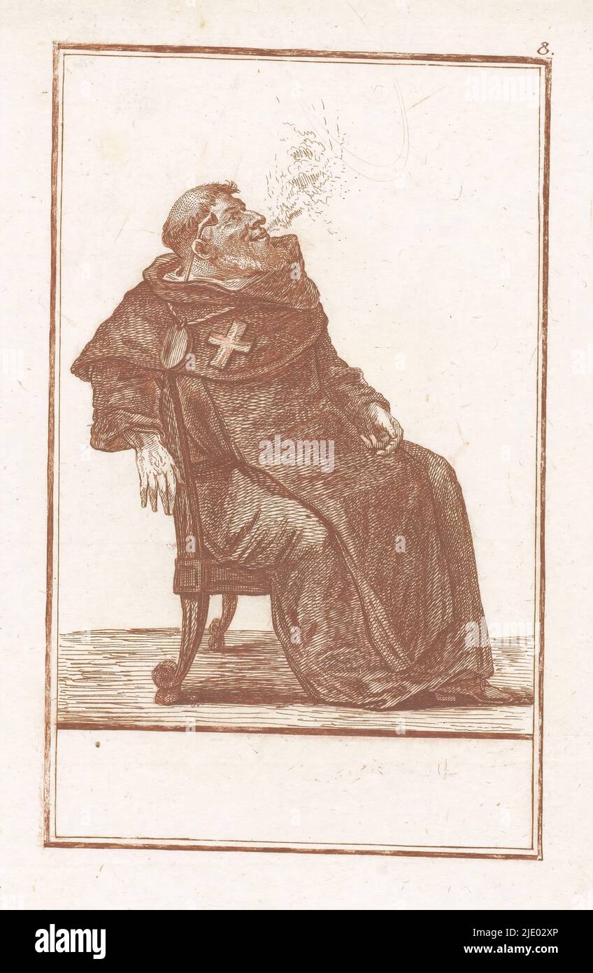 Smoking monk with pipe, Abuses of the Catholic Clergy (series title), L ...