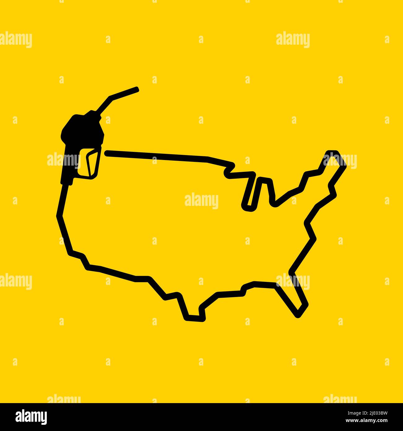 Outline map of USA made from a petrol gas pump Stock Vector Image & Art ...