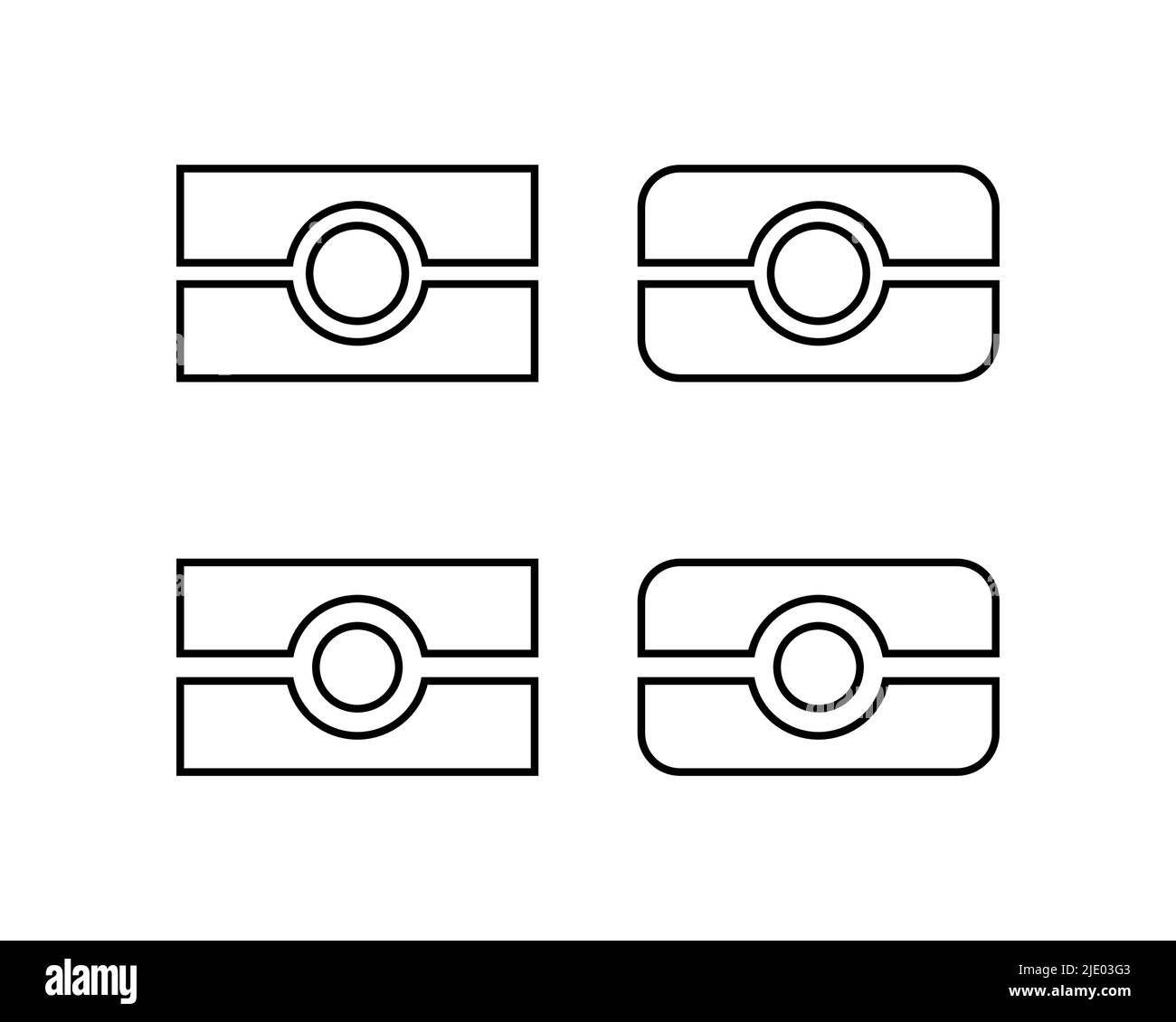 Biometric Passport Symbol Flat Icon Set For International Biometric Id