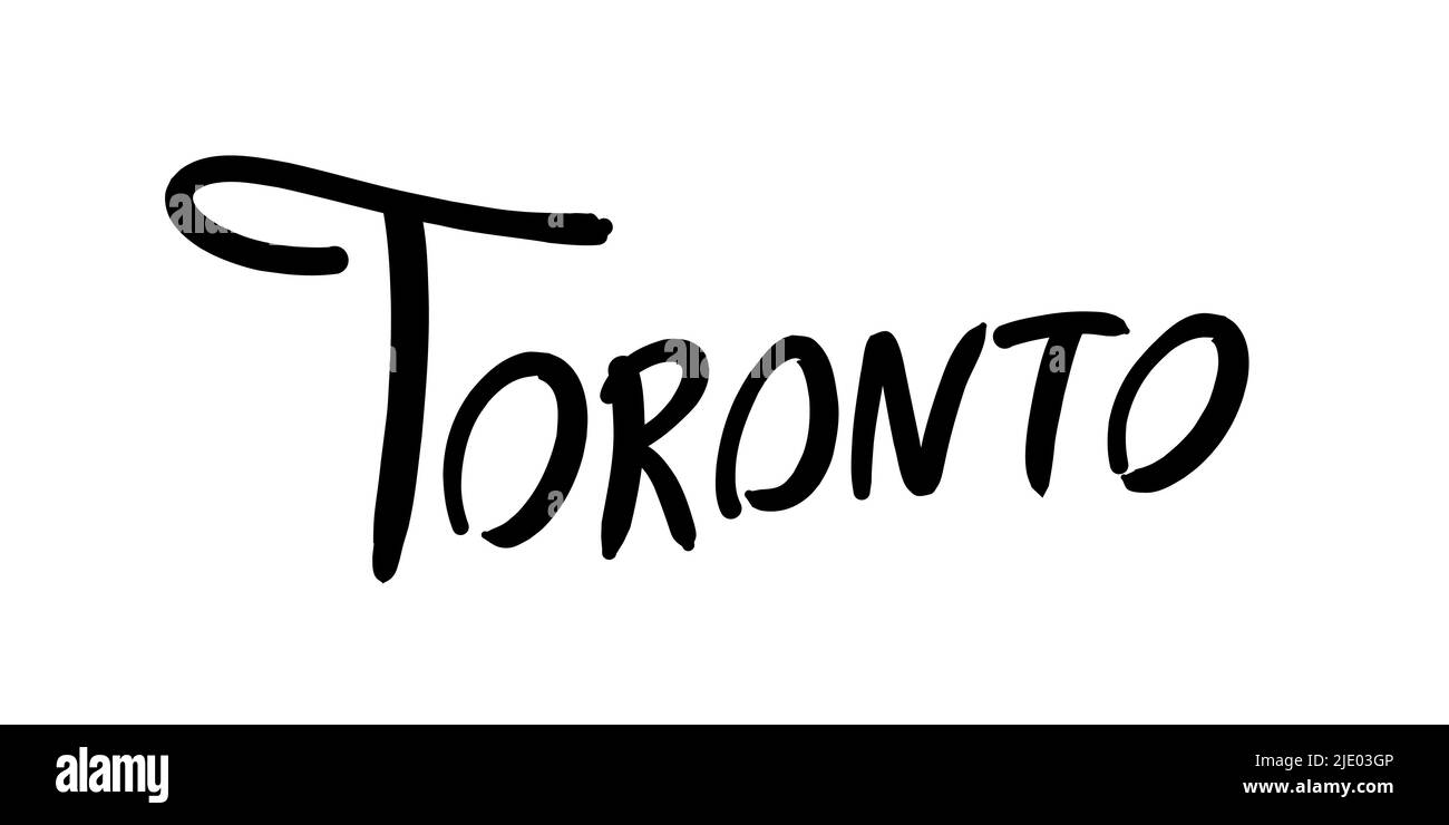Toronto city name handwriting. Handwritten word text sign Stock Vector ...