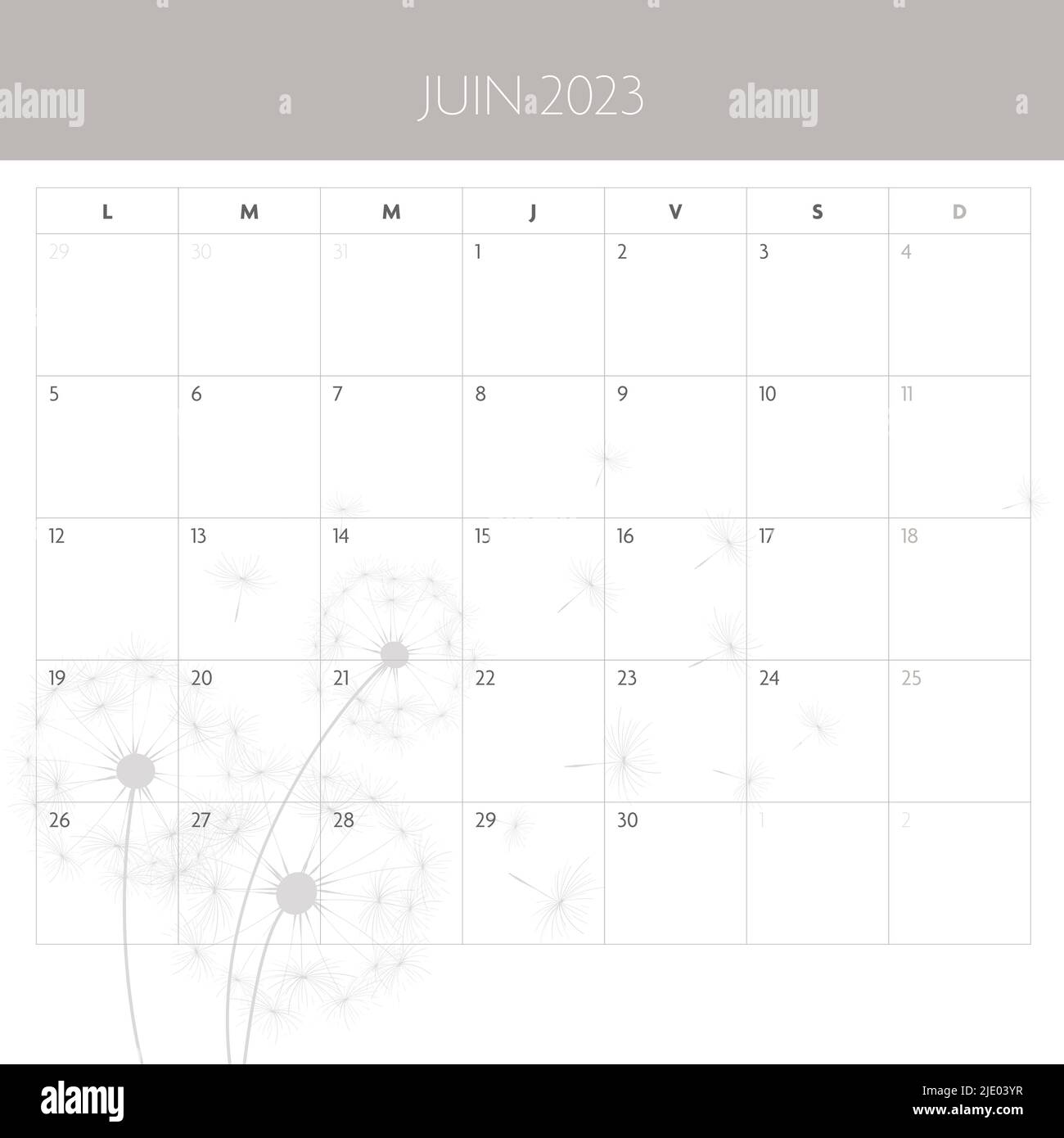 2023 french calendar hi-res stock photography and images - Alamy