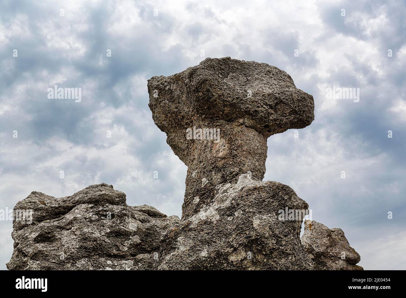 Bizarre rocket, Raukar, limestone column, rocks on the coast, erosion ...