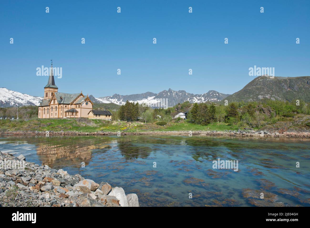 Lofoten Cathedral, Vagan, Norway Stock Photo - Alamy
