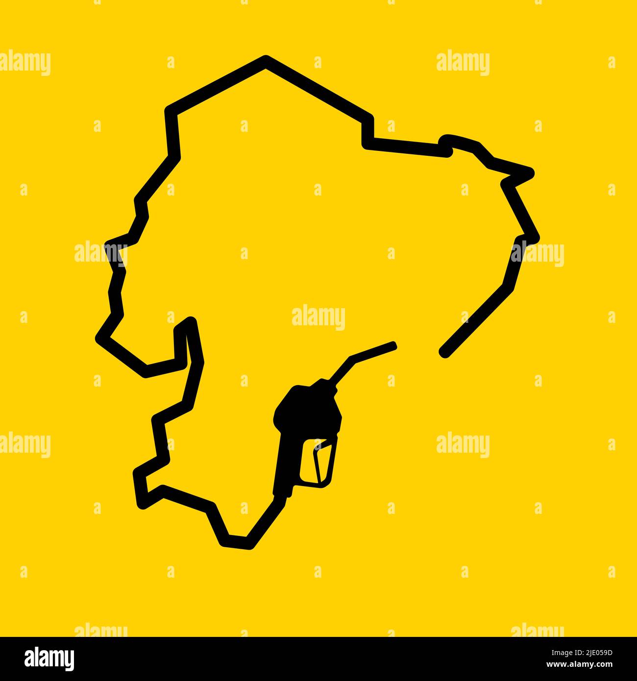 Outline map of ecuador made from a petrol gas pump Stock Vector Image ...