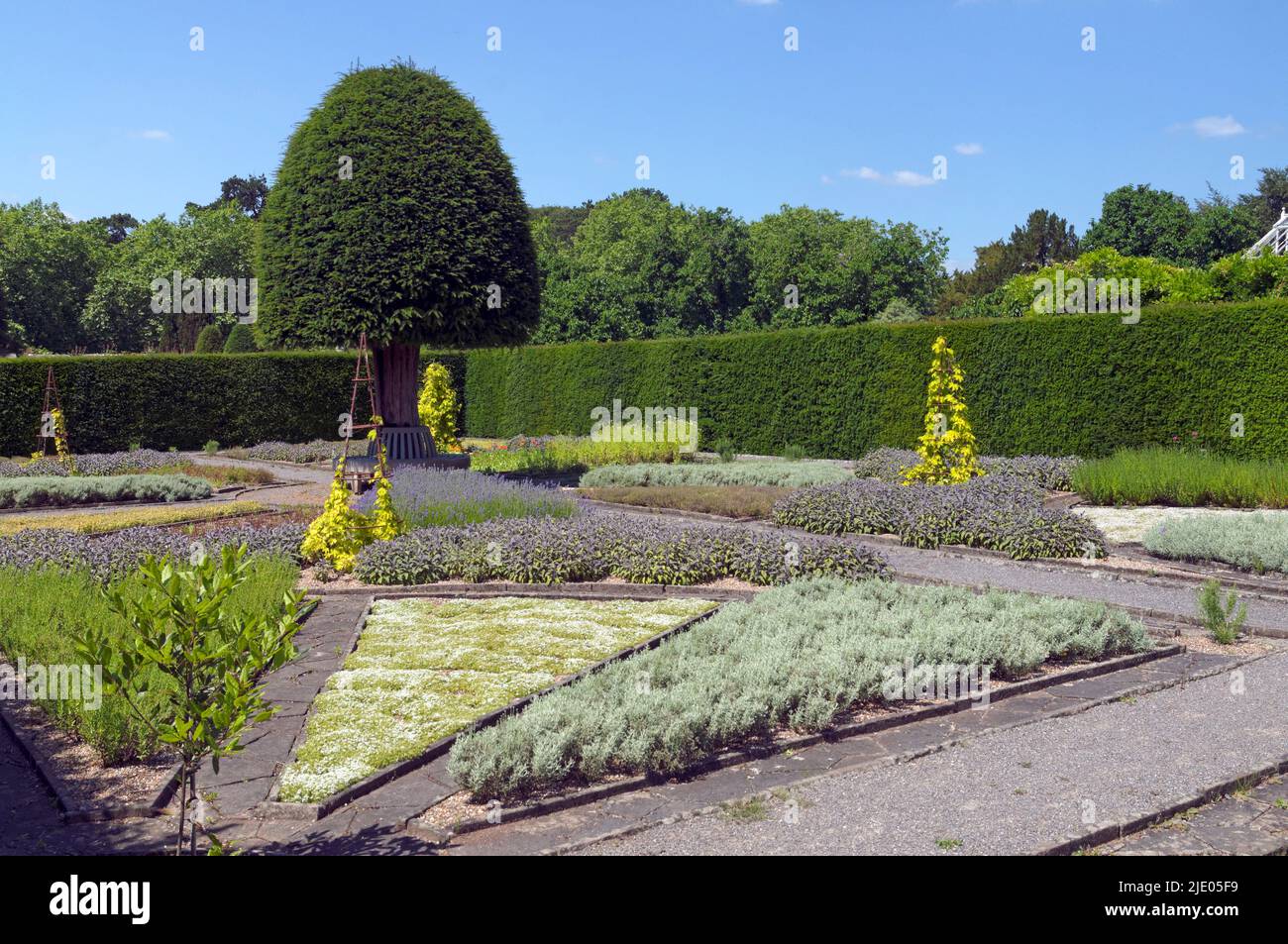 Formal gardens and topiary at Saint Fagan's Castle - the main house at ...