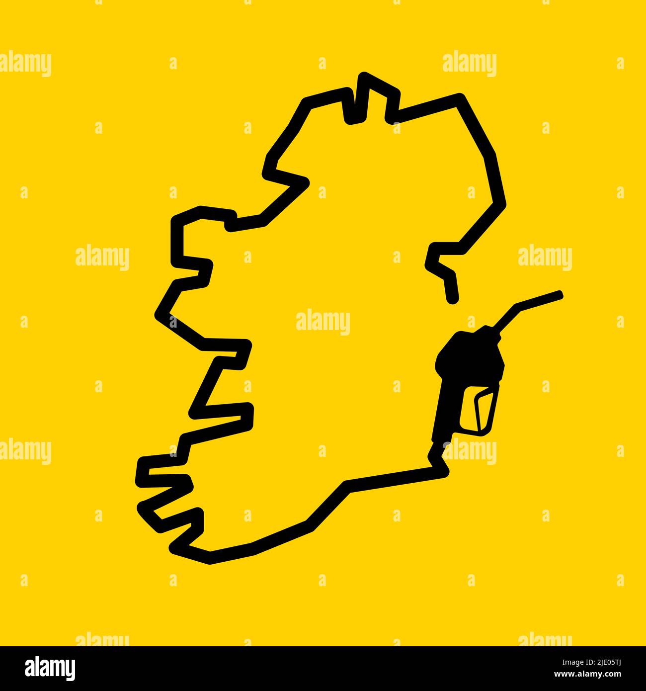 Outline map of ireland made from a petrol gas pump Stock Vector Image ...
