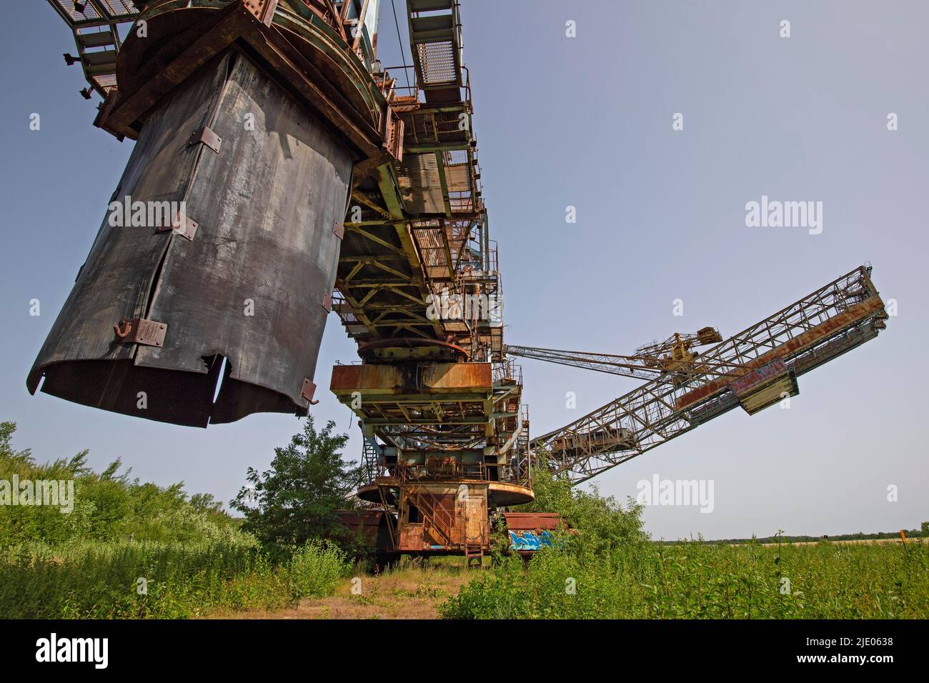 Boom with spoil conveyor and boom with counterweight, excavator, bucket ...