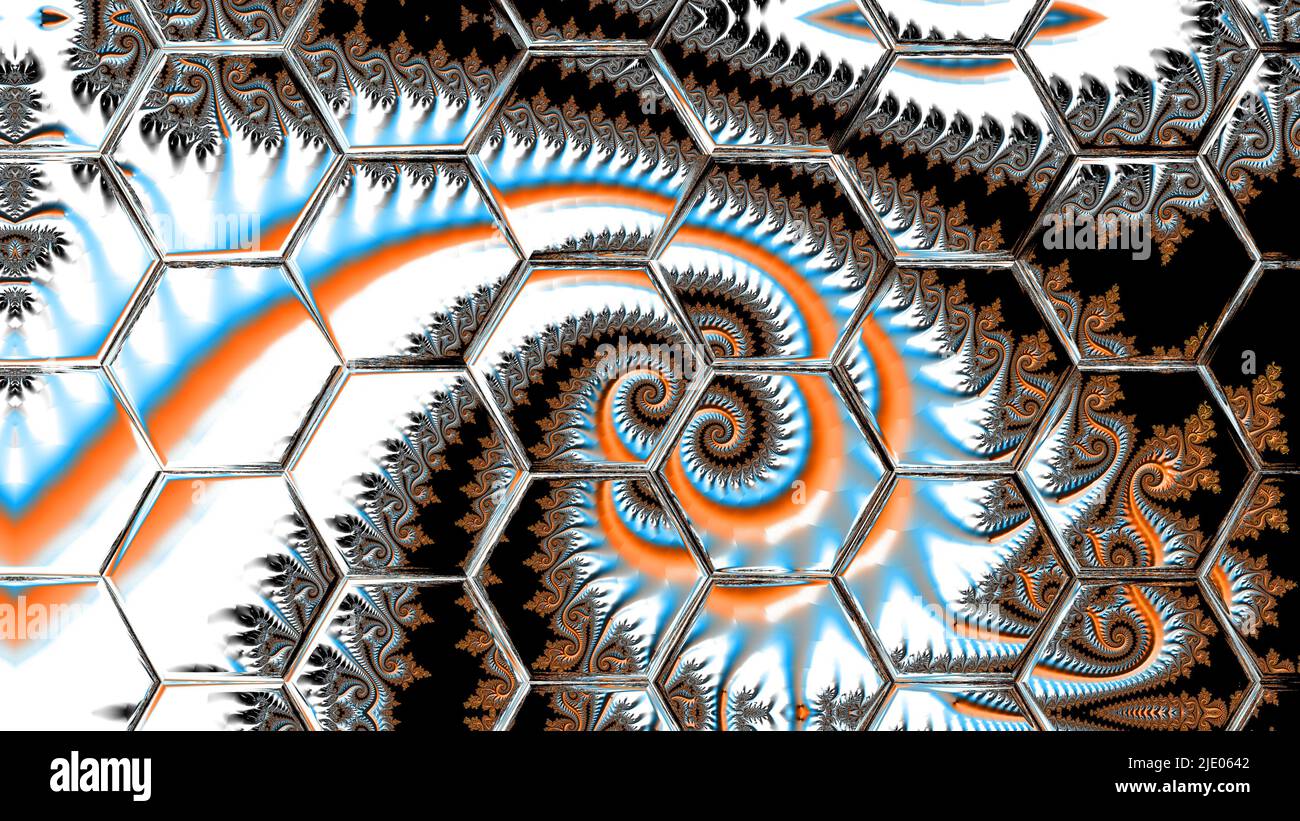 Abstract Computer generated Fractal design. A fractal is a never-ending ...