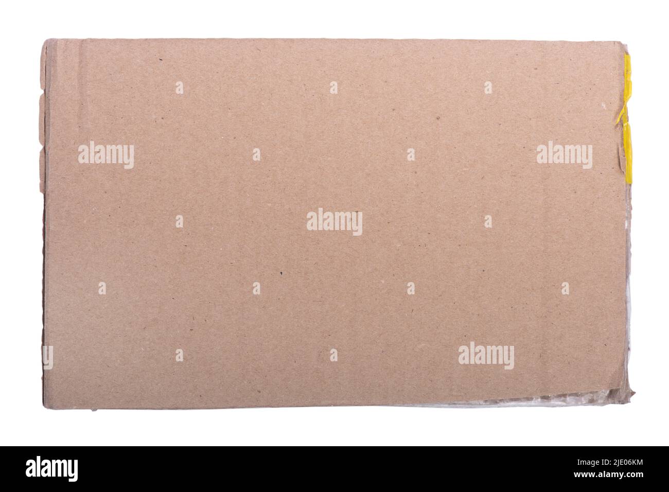 Piece of cardboard isolated on white background Stock Photo - Alamy