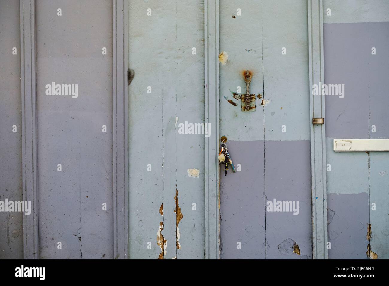 Traditional old painted walls in France Stock Photo - Alamy