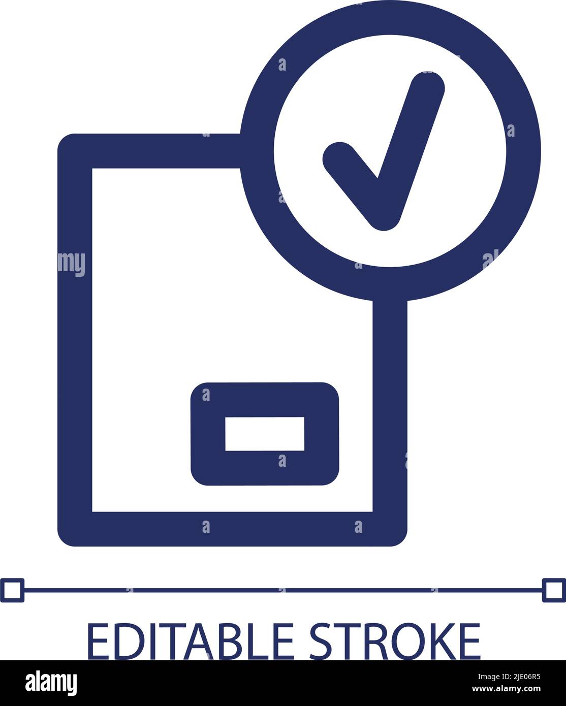 Completed delivery linear ui icon Stock Vector Image & Art - Alamy