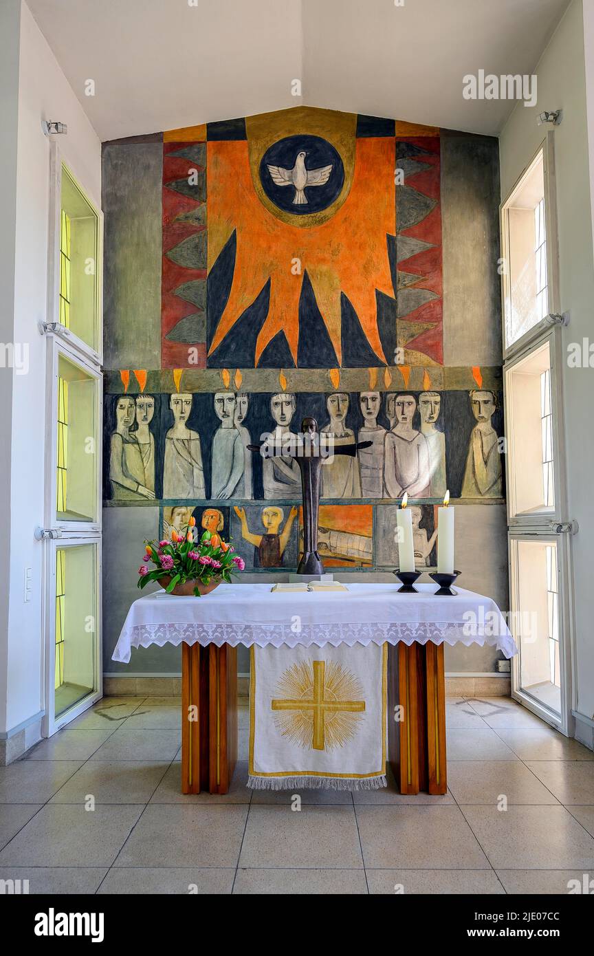 Main altar of the Heilig-Geist Church, Oberstaufen, Allgaeu, Bavaria ...
