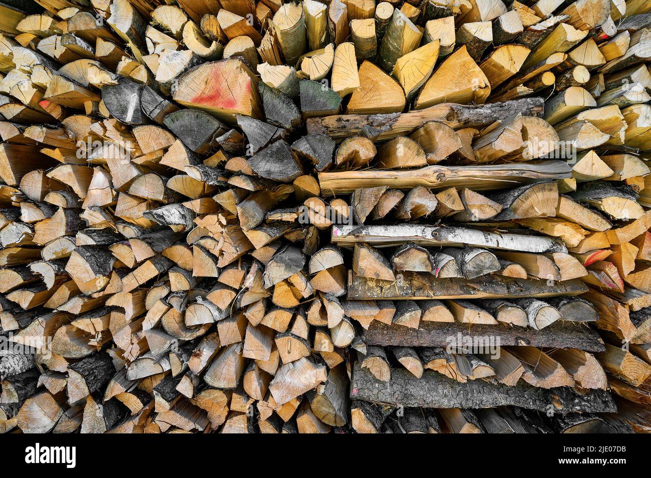 Wood pile, Allgaeu, Bavaria, Germany Stock Photo - Alamy