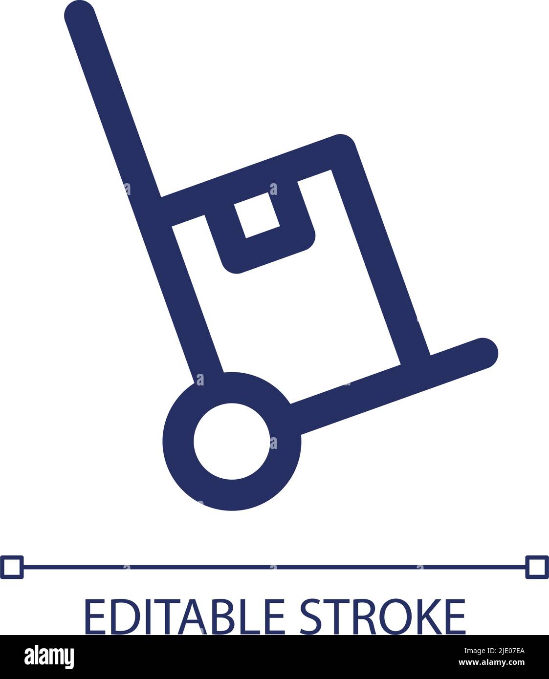 Dolly cart linear ui icon Stock Vector Image & Art - Alamy