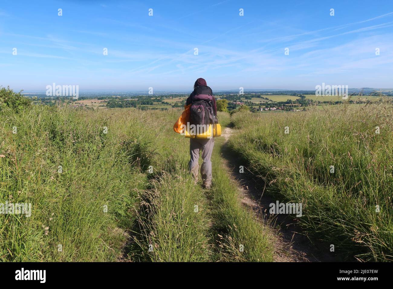 Wessex ridgeway. Edge of Salisbury Plain. chalk plateau. Wiltshire ...