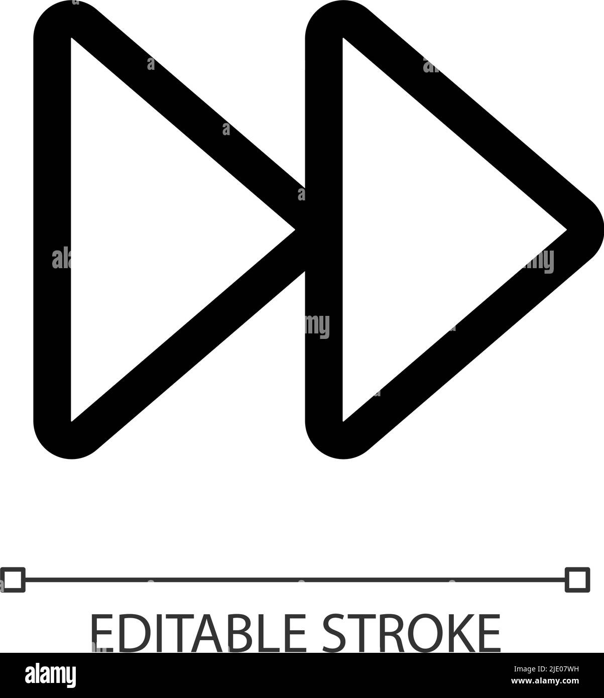 Fast forward white linear ui icon Stock Vector Image & Art - Alamy