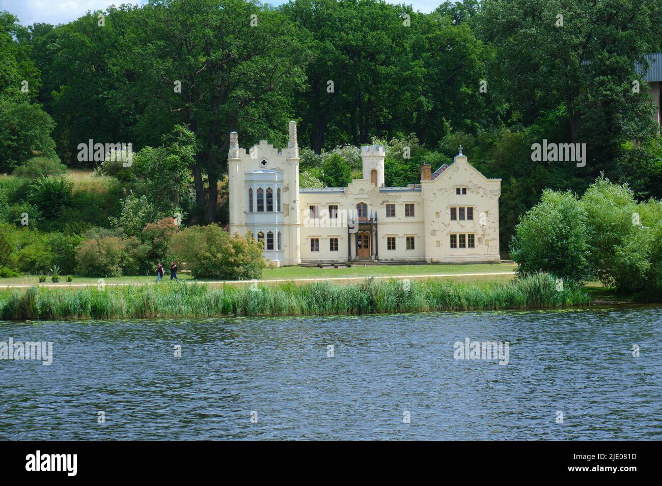 Small Babelsberg Palace on the Havel River, Potsdam, Brandenburg ...