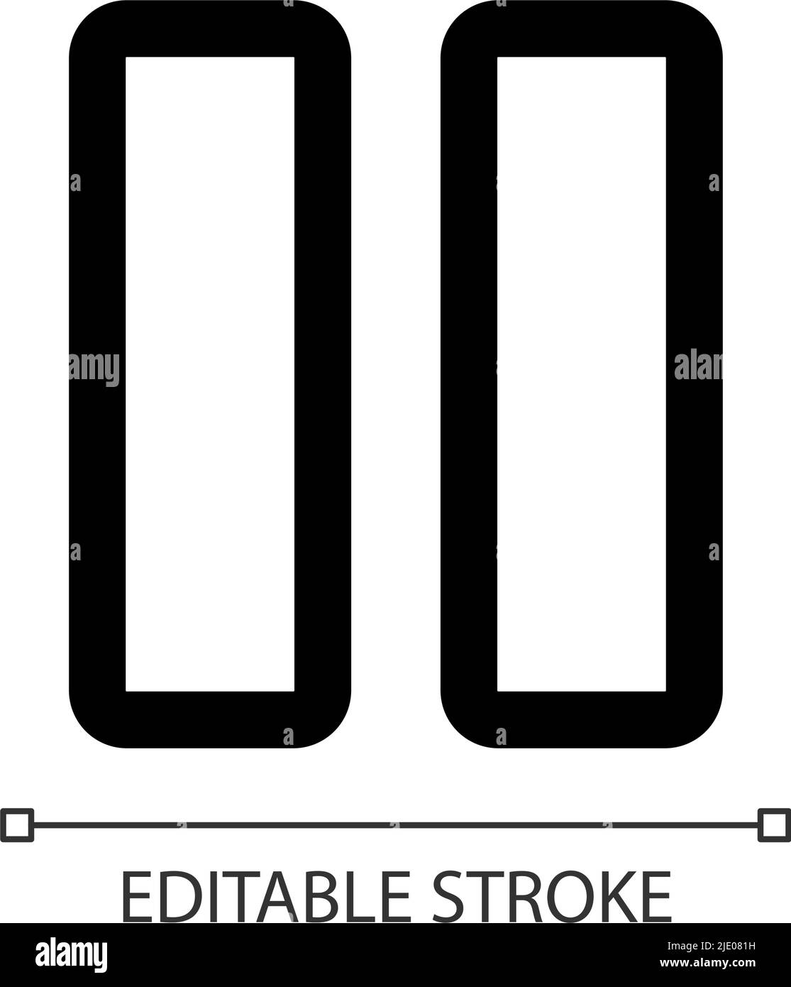 Pause pictogram Black and White Stock Photos & Images - Alamy