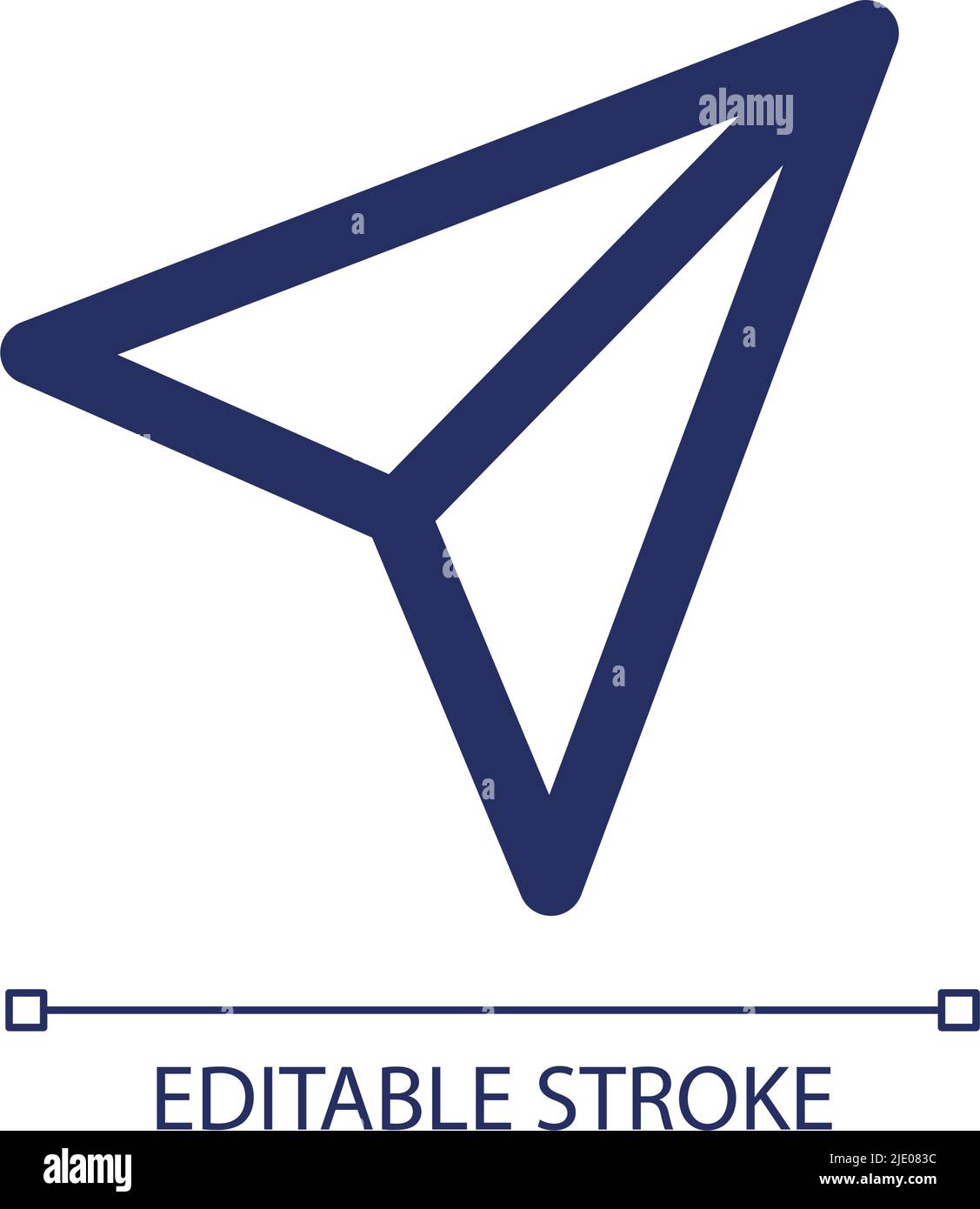 Paper plane linear ui icon Stock Vector Image & Art - Alamy