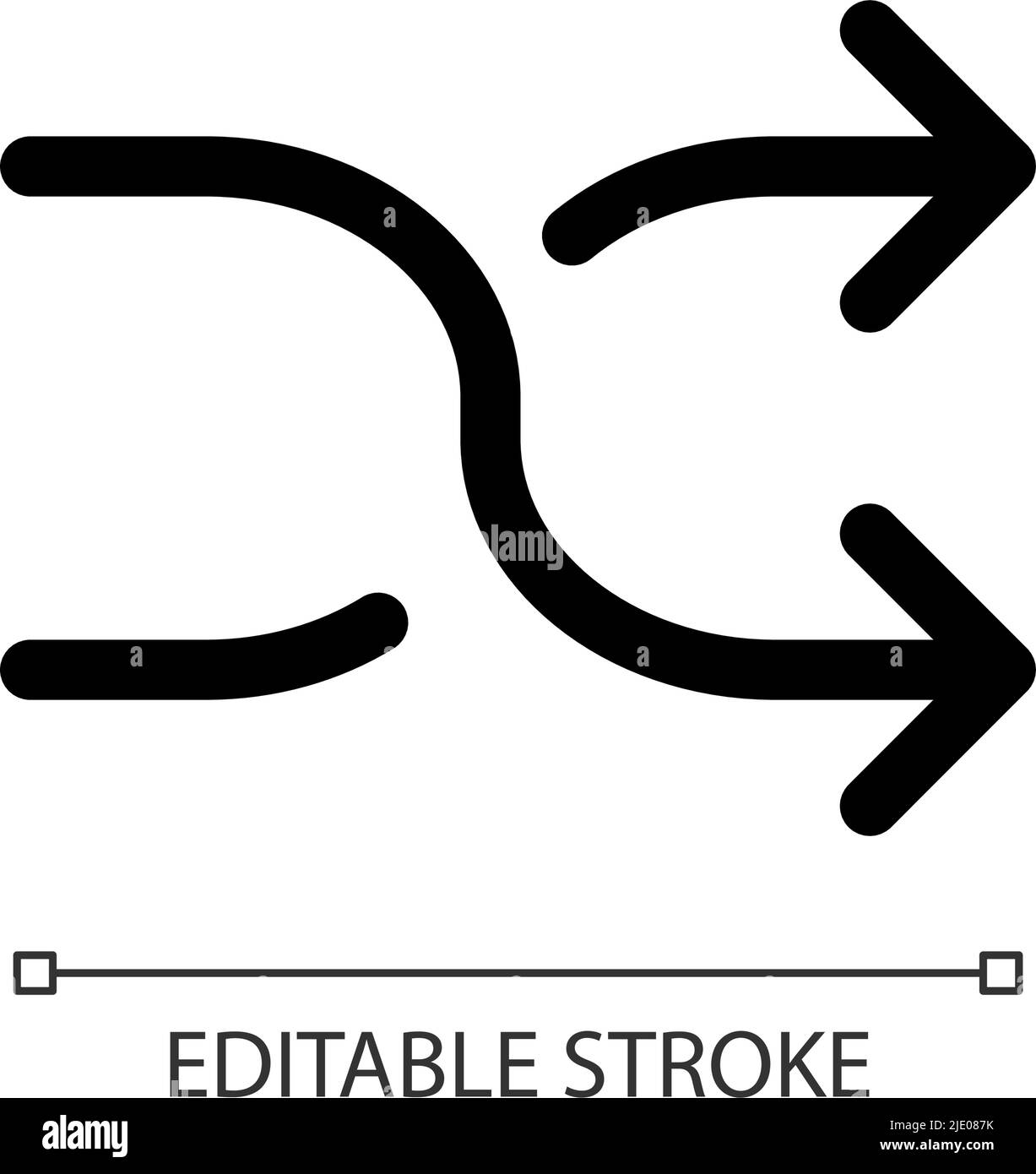 Arrow shuffle icon simple Cut Out Stock Images & Pictures - Alamy