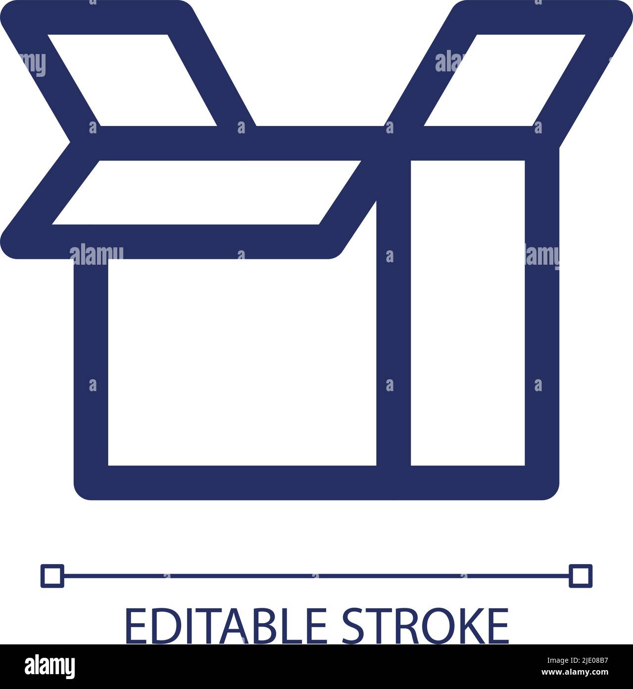 Open parcel linear ui icon Stock Vector Image & Art - Alamy