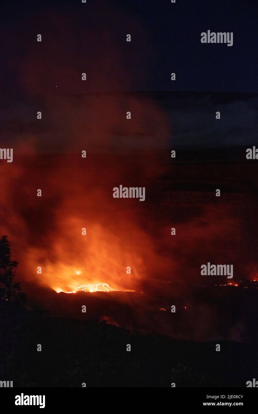 Active eruption, Kilauea Volcano, Halema'uma'u Crater, Hawai'i ...