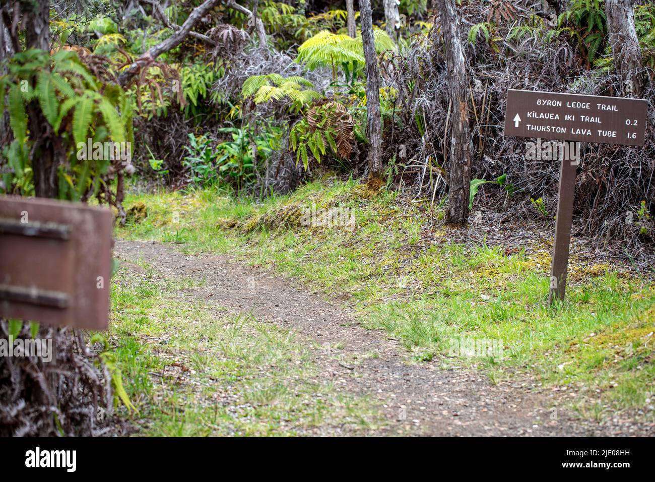 The Halemaumau Trail Into the Volcano and Byron Ledge Trail, down to ...