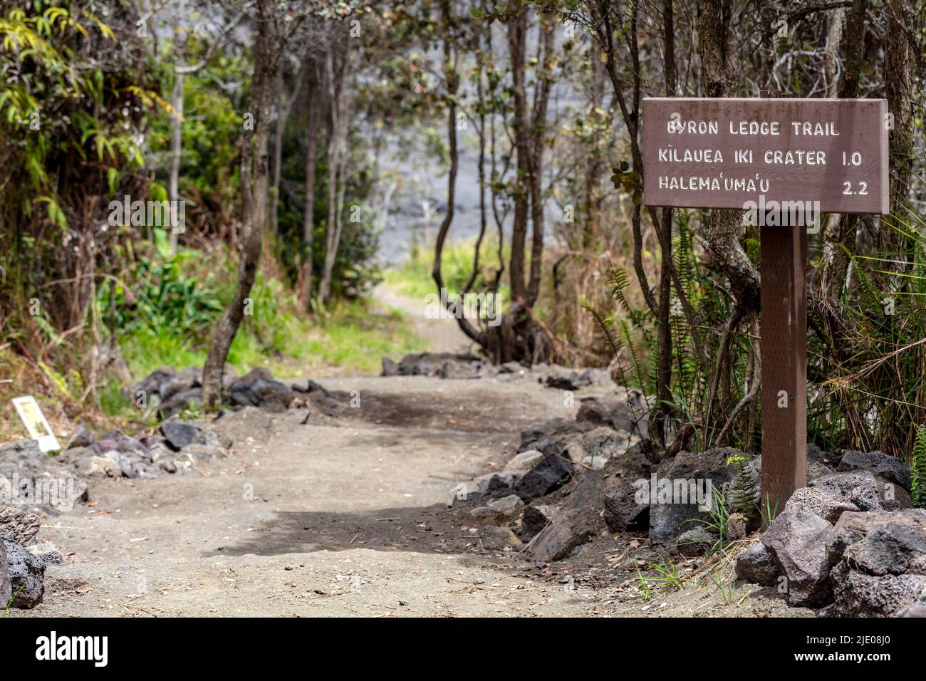 The Halemaumau Trail Into the Volcano, down to the caldera, Kilauea ...