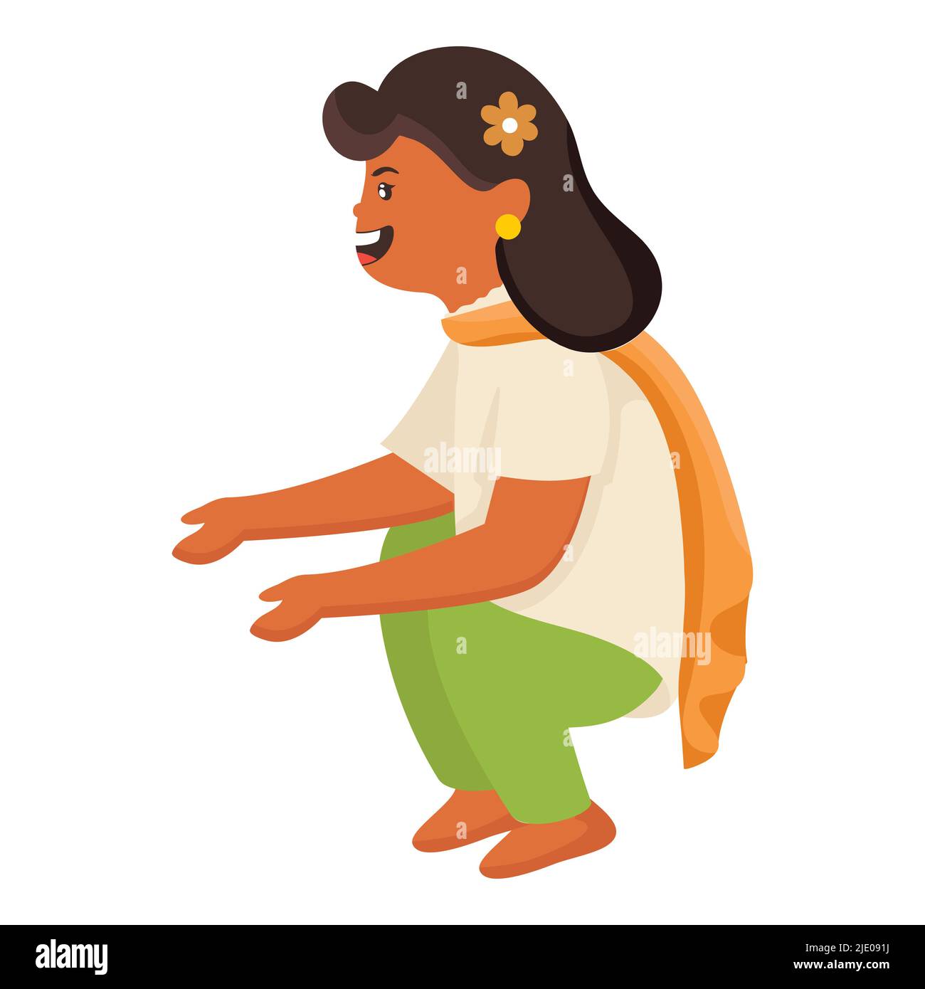 Indian girl side view Stock Vector Images - Alamy