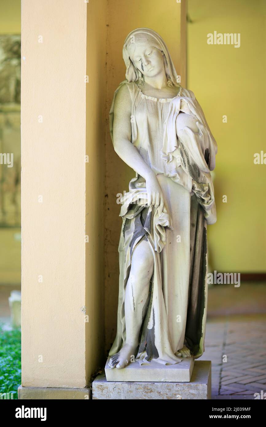 Statue of Young Girl with Urn from the Schiedmayer Tomb by Georg Emil ...