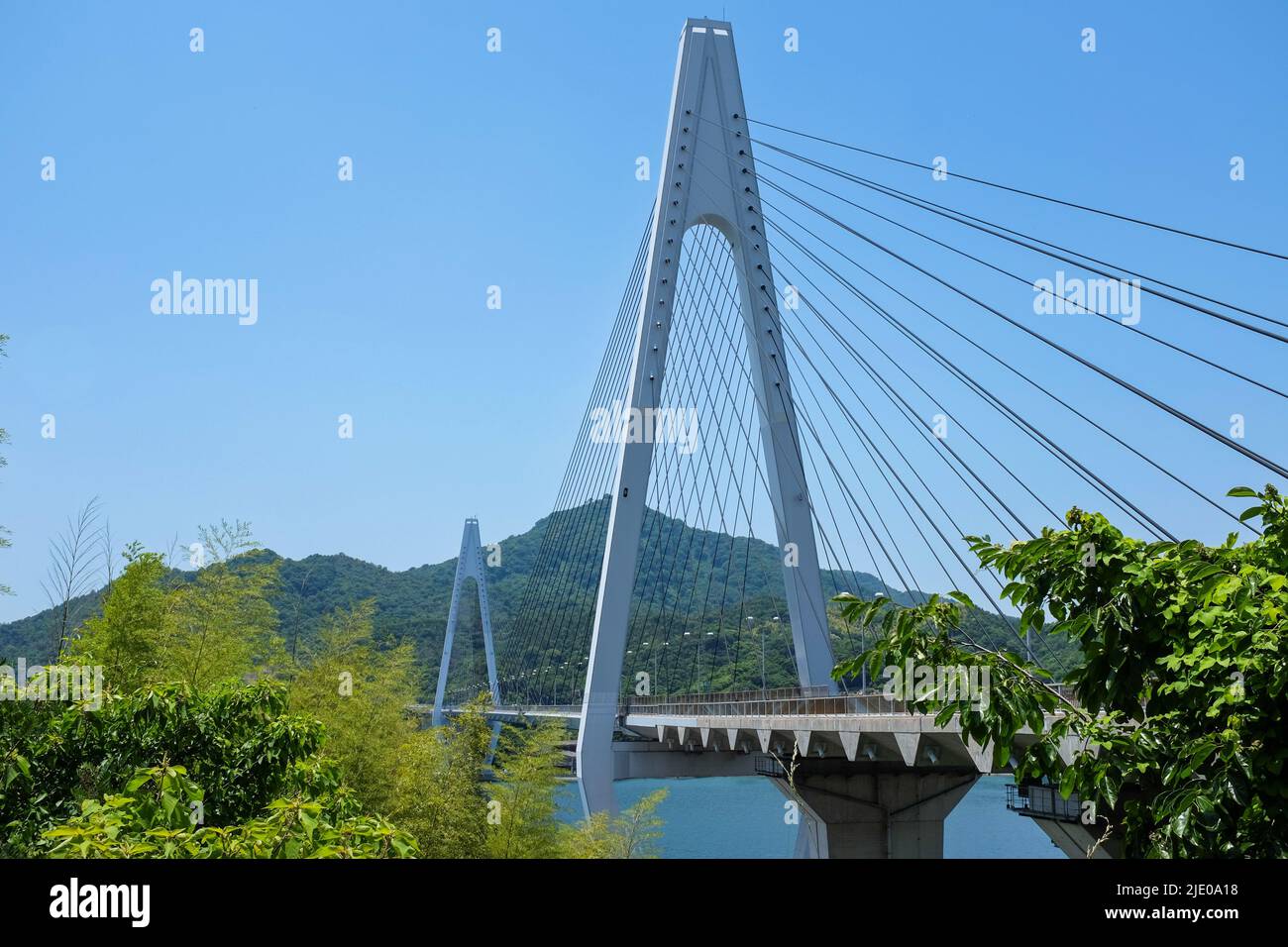 Ikuchi Bridge, connecting Innoshima Island with Ikuchi Island in Japan ...