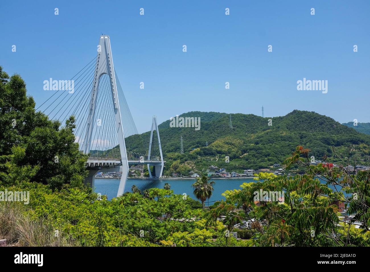 Ikuchi Bridge, connecting Innoshima Island with Ikuchi Island in Japan ...