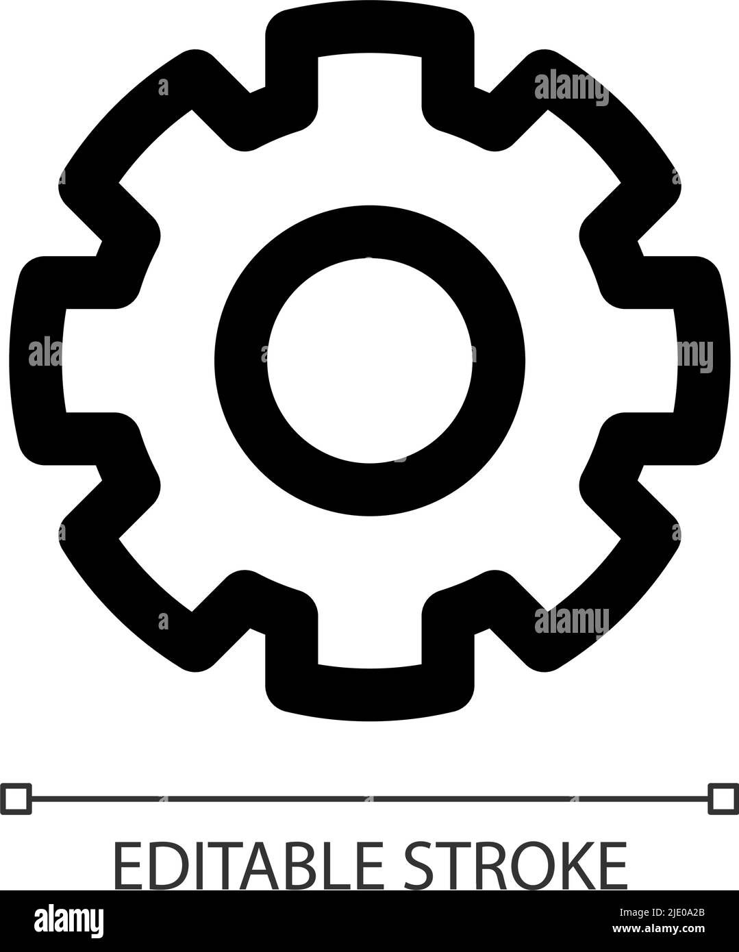 Settings White Linear Ui Icon Stock Vector Image And Art Alamy