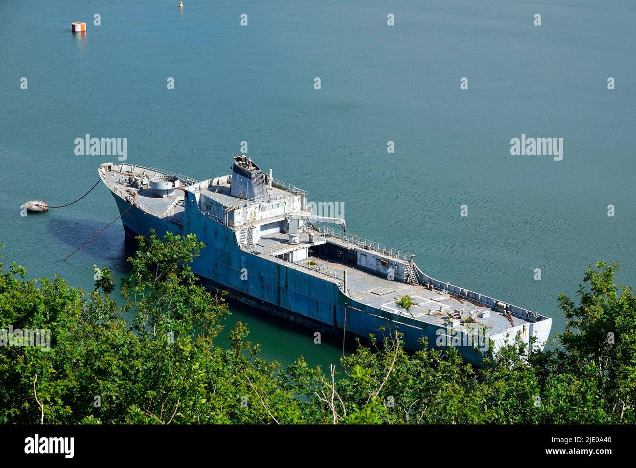 Former patrol boat Albastros, French Navy ship graveyard, Cimetiere des ...