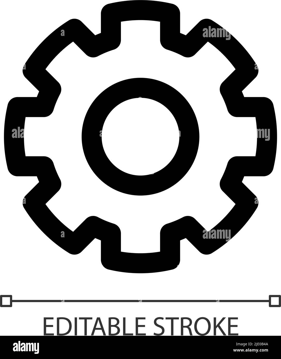 Settings White Linear Ui Icon Stock Vector Image And Art Alamy