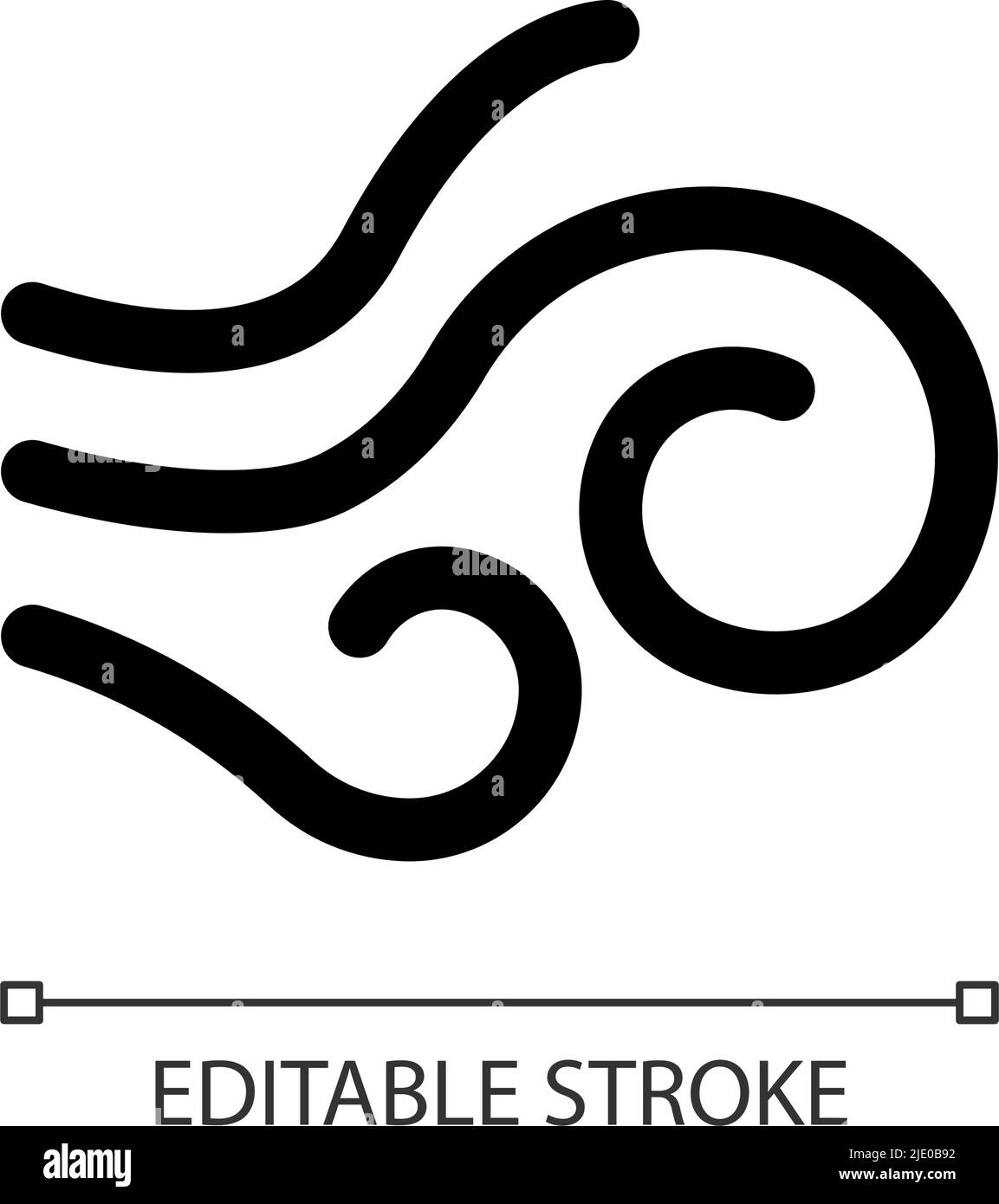 Strong wind white linear ui icon Stock Vector Image & Art - Alamy