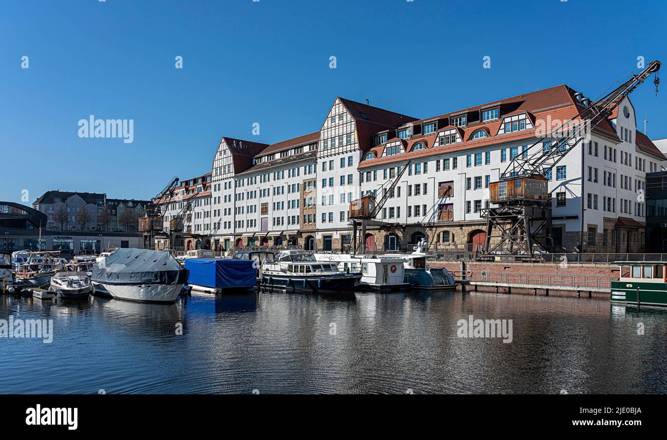 Shopping centre at the old industrial site of Tempelhofer Hafen ...