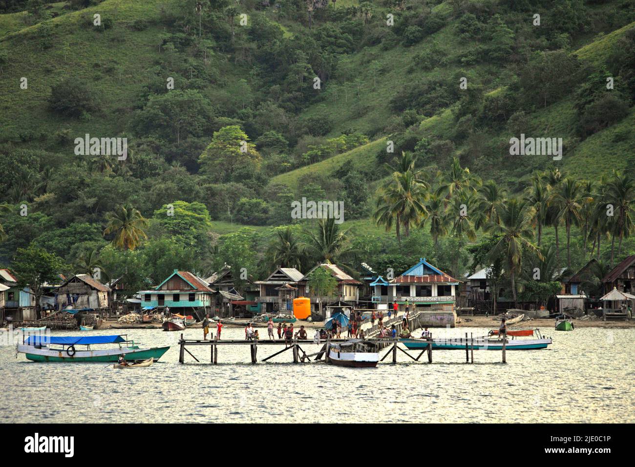 A view of Komodo village, a fishing village in Komodo Island within the ...