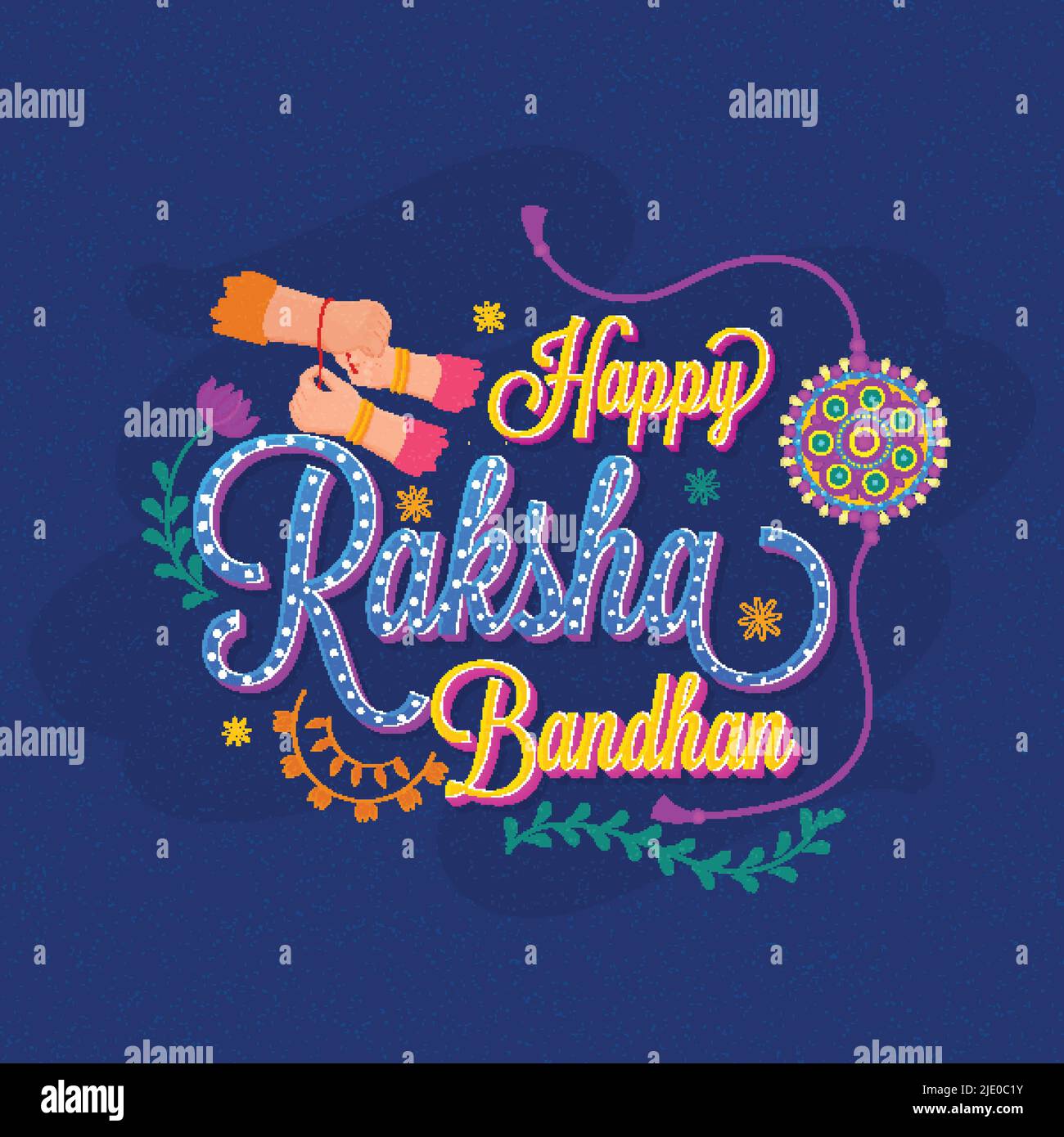 Happy raksha bandhan vector vectors hi-res stock photography and images ...