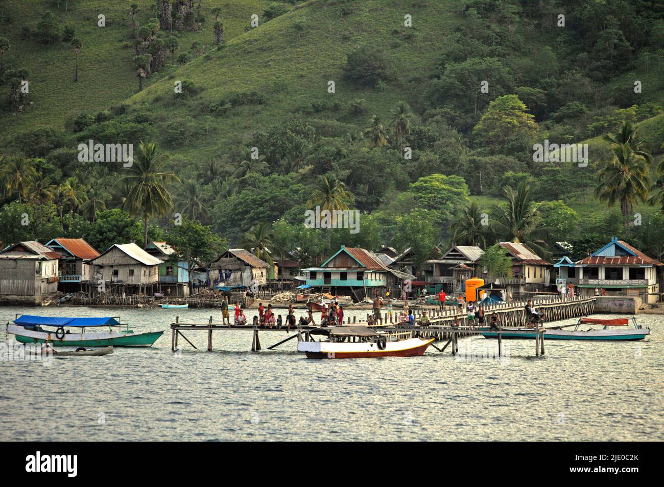 A view of Komodo village, a fishing village in Komodo Island within the ...
