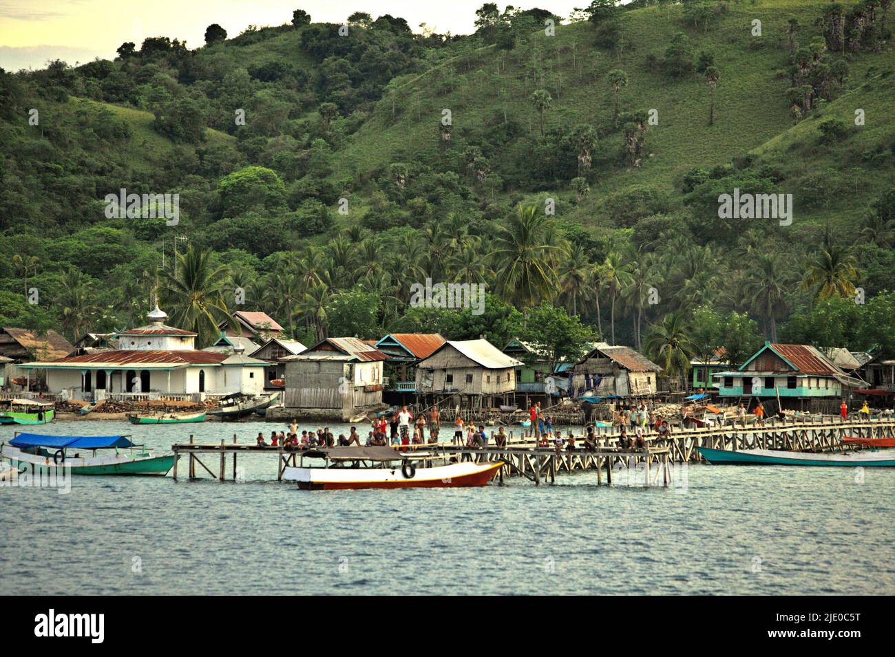 A view of Komodo village, a fishing village in Komodo Island within the ...