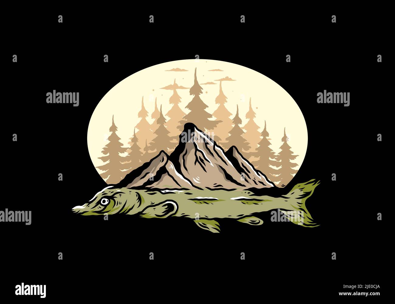 Arapaima fishing Stock Vector Images - Alamy