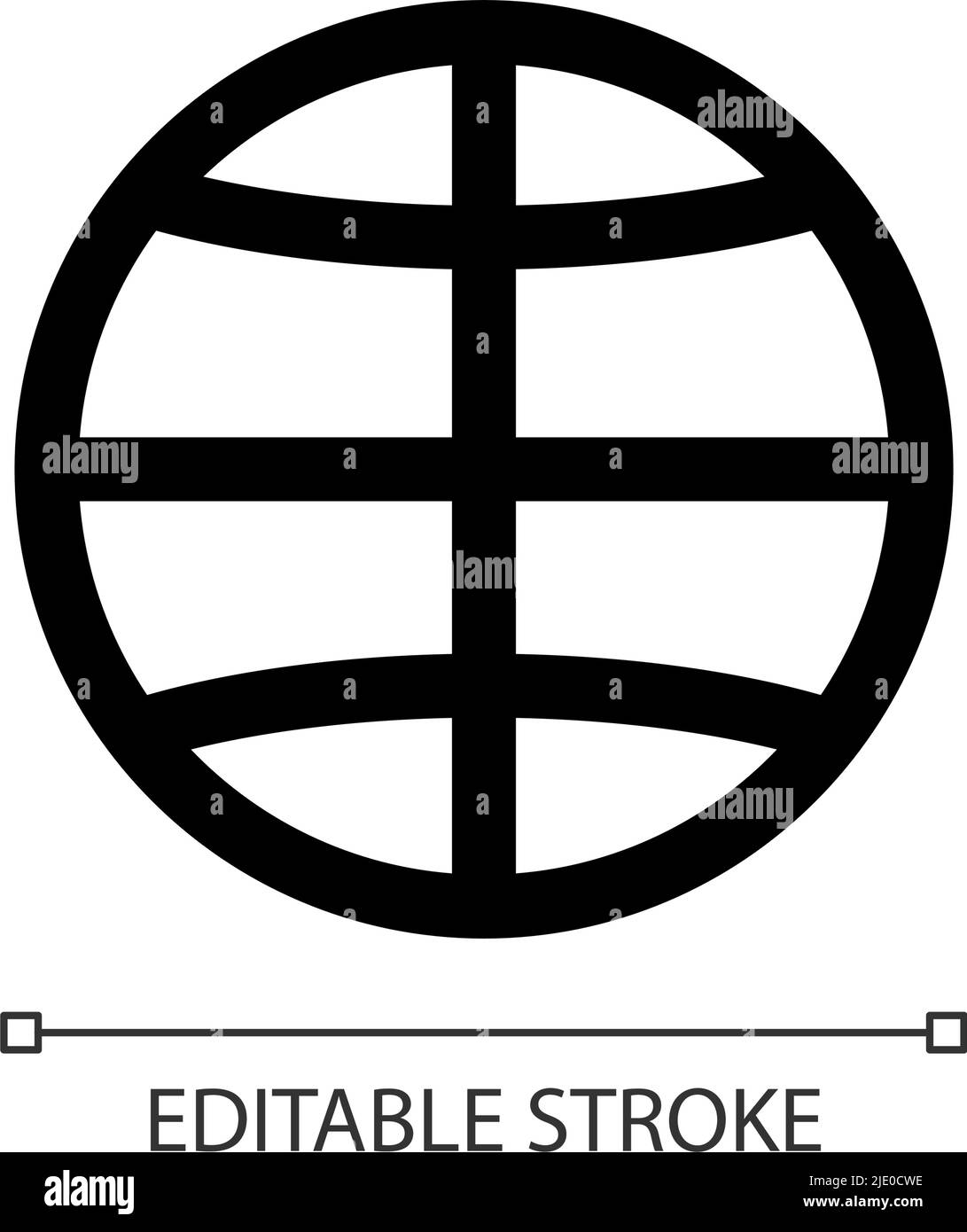 Globe white linear ui icon Stock Vector Image & Art - Alamy