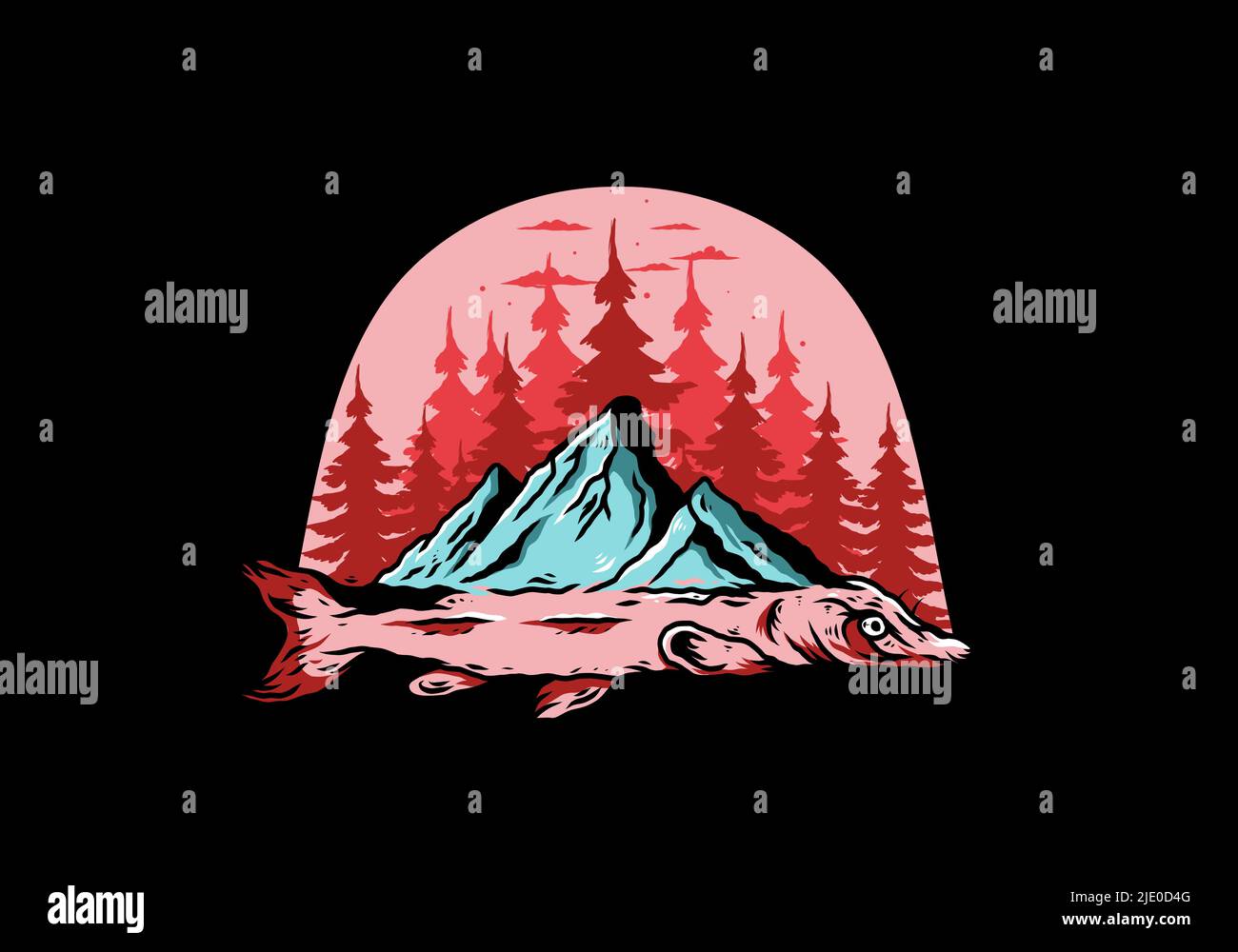 Arapaima fishing Stock Vector Images - Alamy